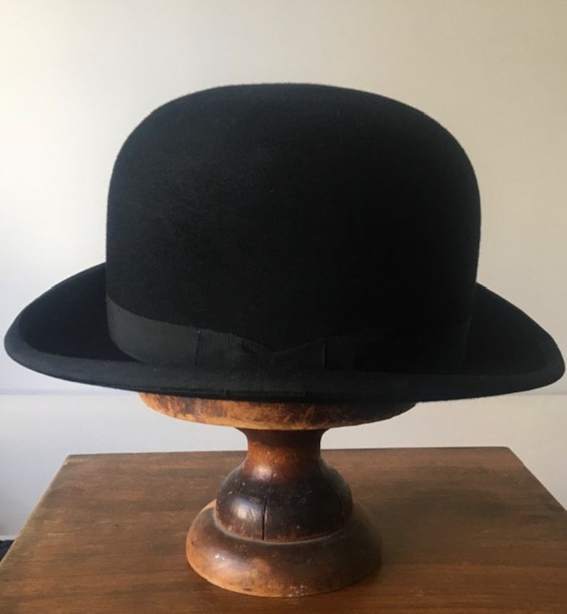 Vintage Black Bowler Hat. - Etsy