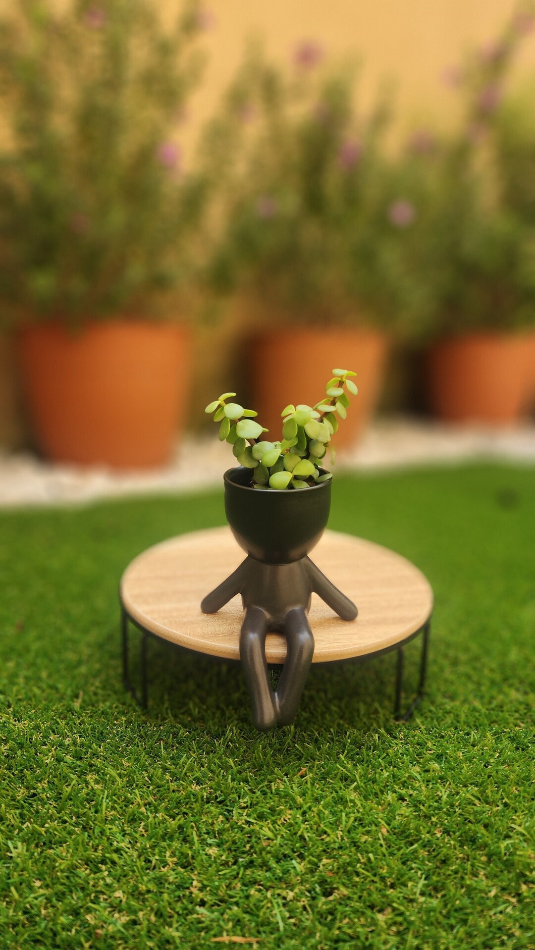 Little People Planter, Humanoid Posing Pots, Cute Planter, Mini Human ...