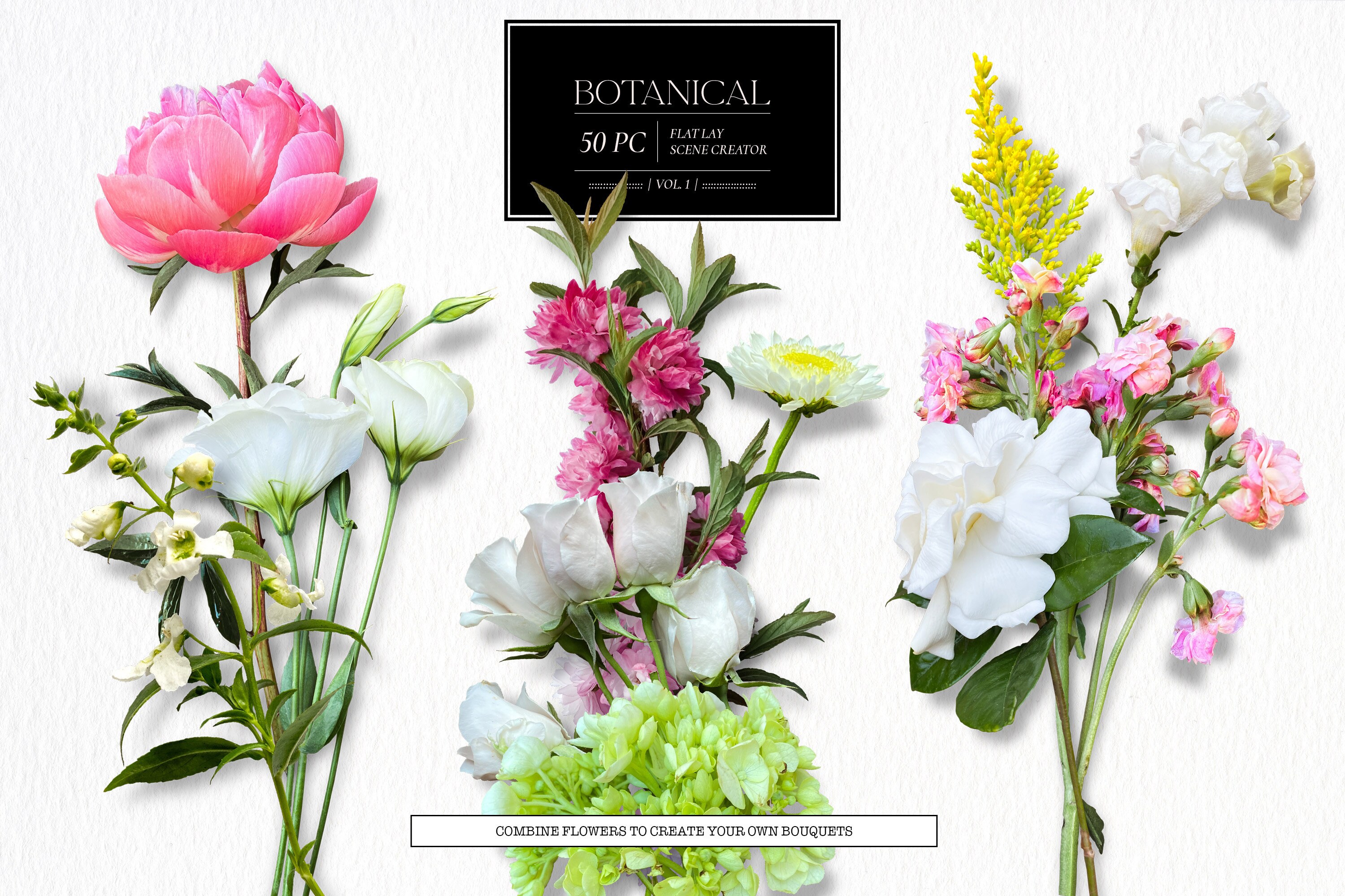 Botanical Floral Flat Lay Scene Creator - Etsy