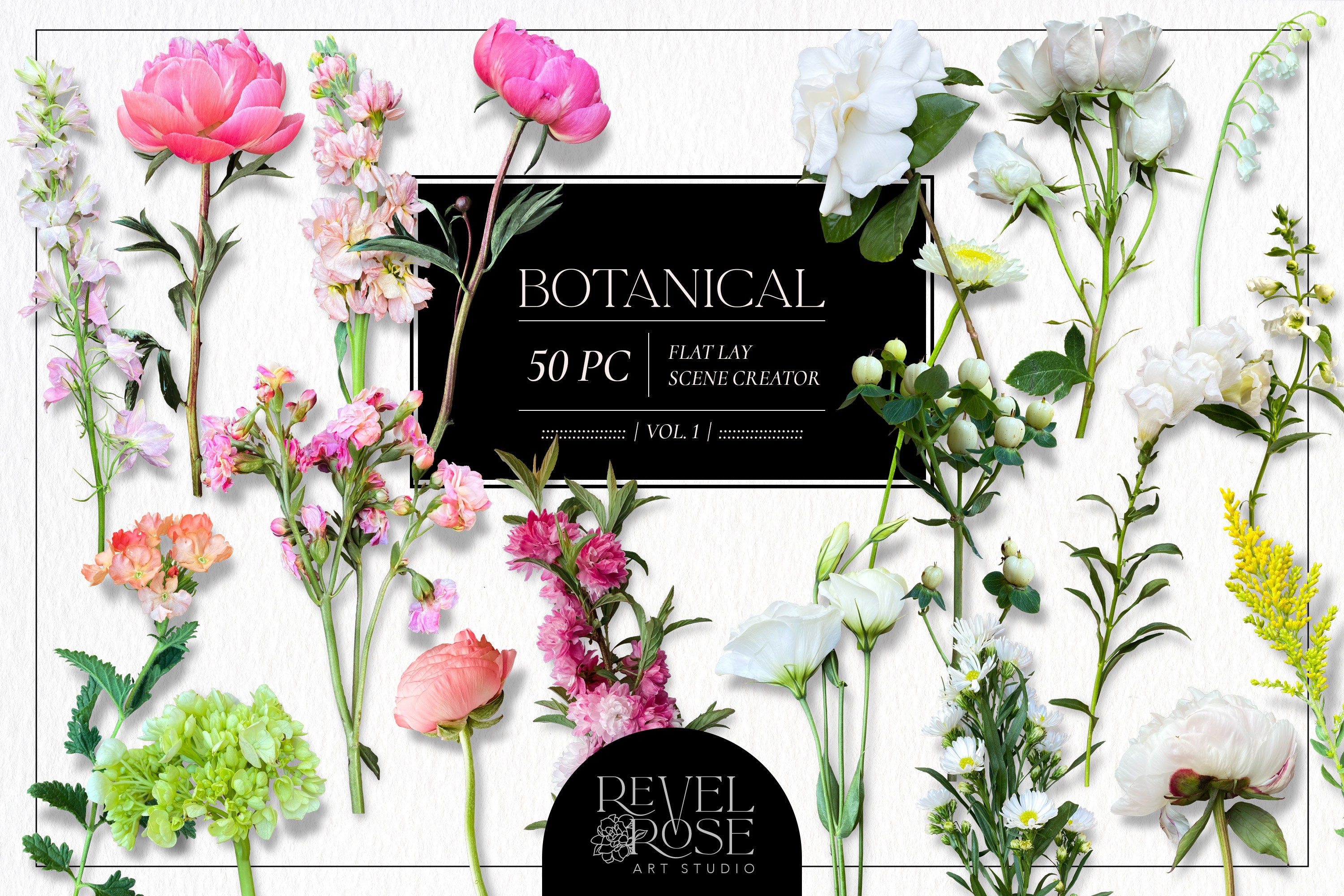 Botanical Floral Flat Lay Scene Creator - Etsy
