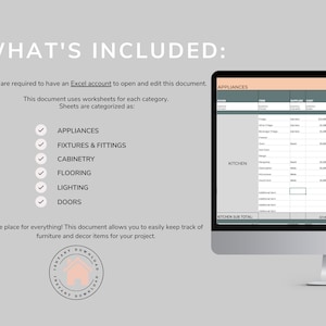 Interior Design Project Tracker - Project Management- Excel Template ...