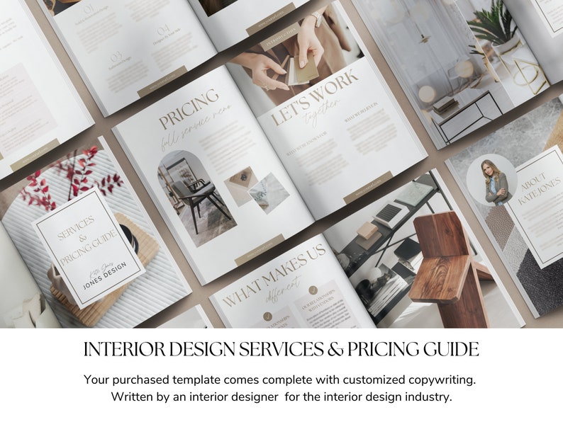 Interior Design Services & Pricing Guide - Fully Editable - Canva ...