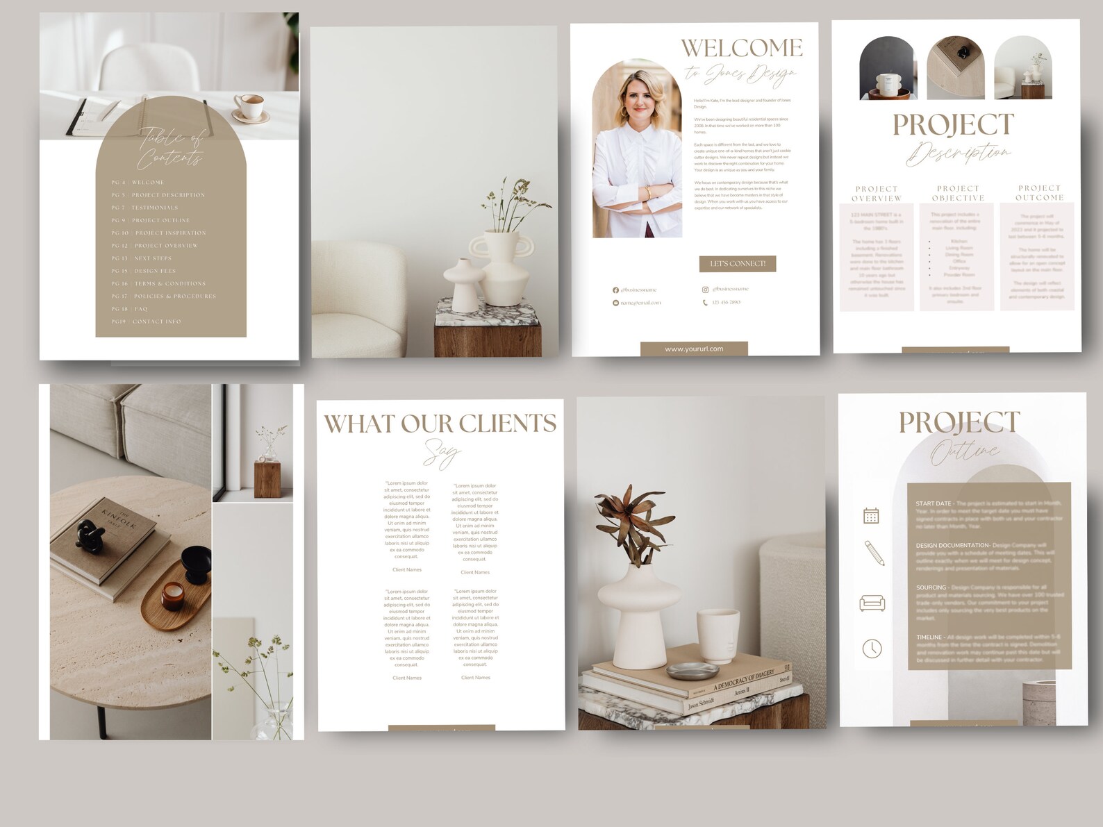 Client Project Proposal - Fully Editable - Canva Template - Project Estimate - Interior Design ...
