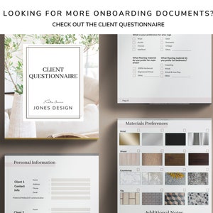 Interior Design Welcome Package - Welcome Packet - Canva Template ...