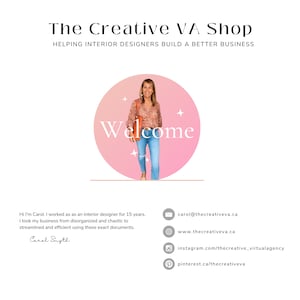 Interior Design Welcome Package - Welcome Packet - Canva Template ...