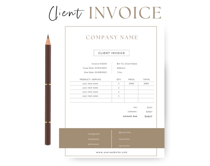 Interior Design Client Invoice Template, Design Project Management ...