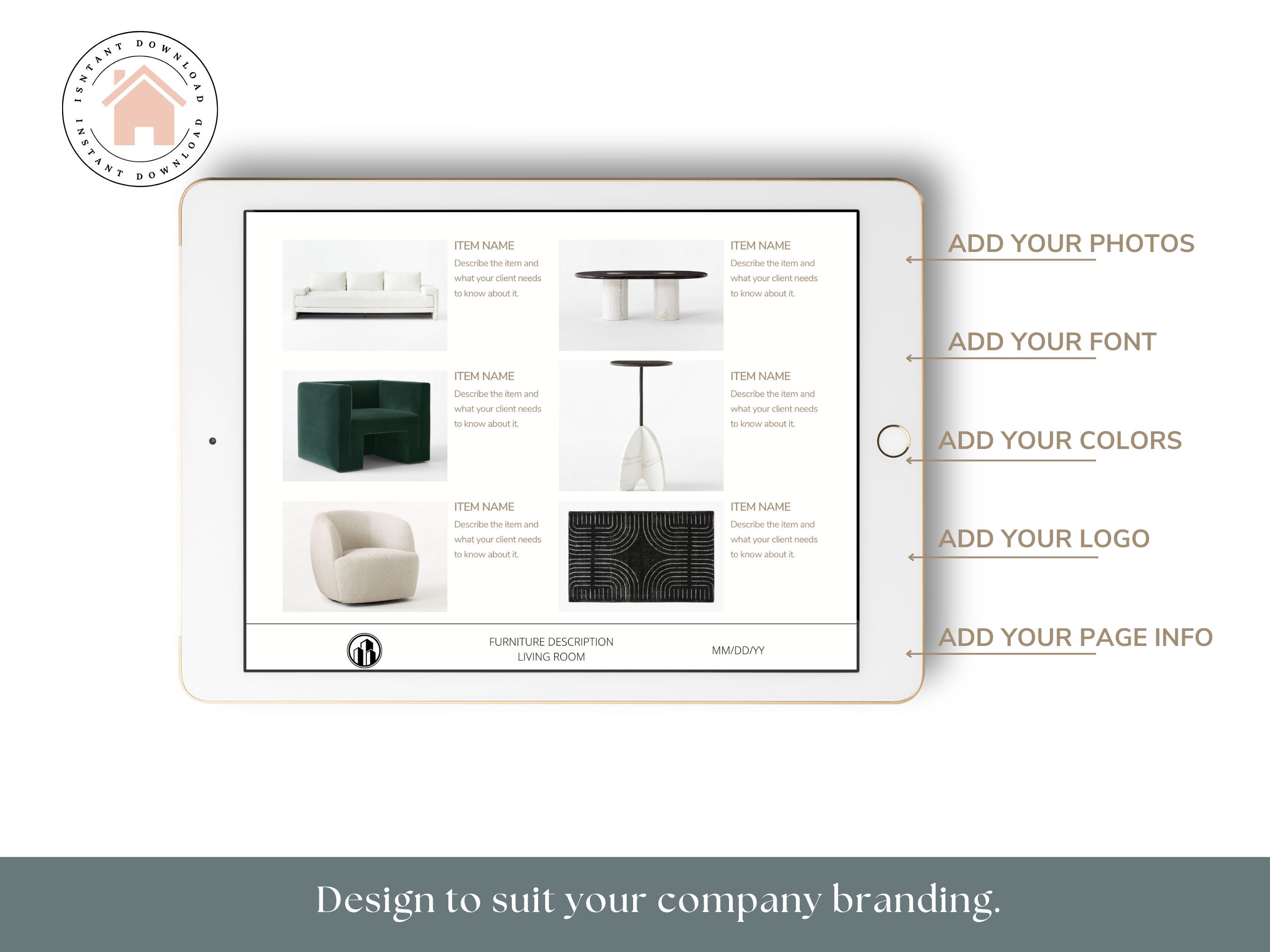 Client Presentation Template Interior Design Moodboard - Etsy Canada