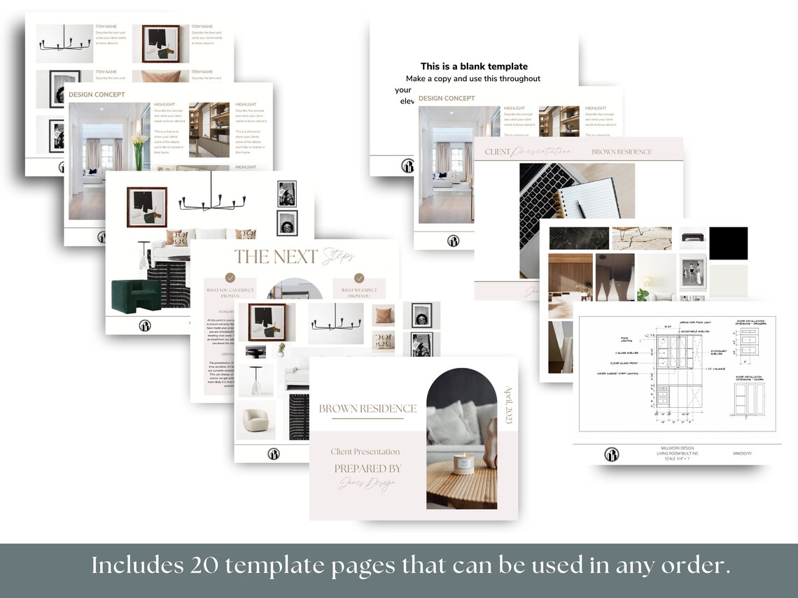 Client Presentation Template Interior Design Moodboard - Etsy Canada