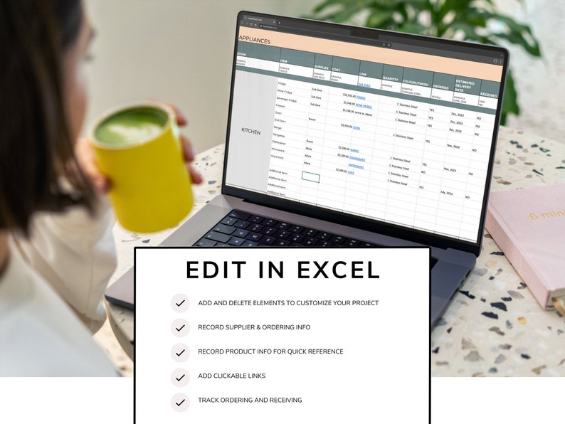 Interior Design Project Tracker - Project Management- Excel Template ...