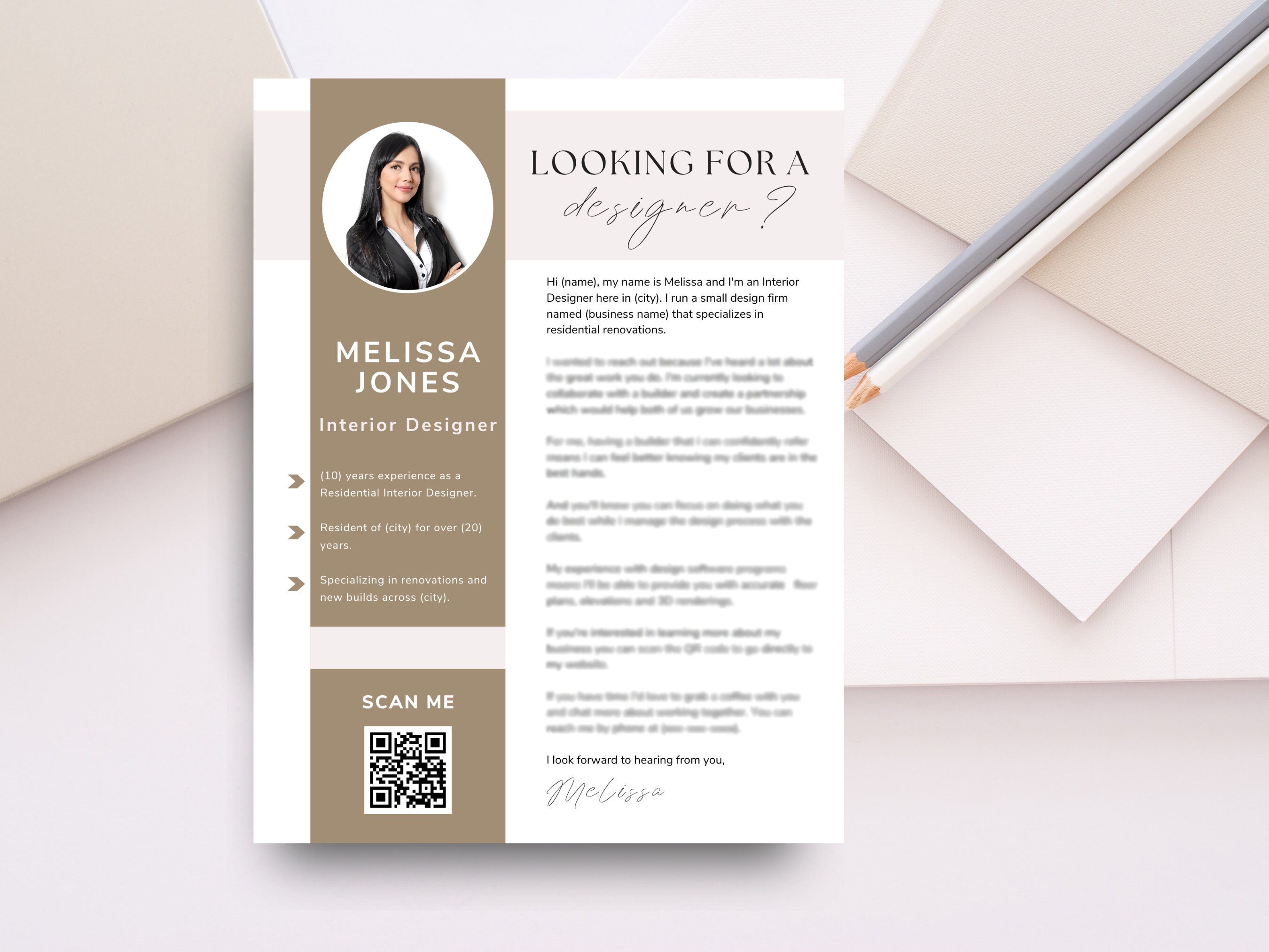 Builder Prospecting Letter / Interior Design Introduction Letter ...