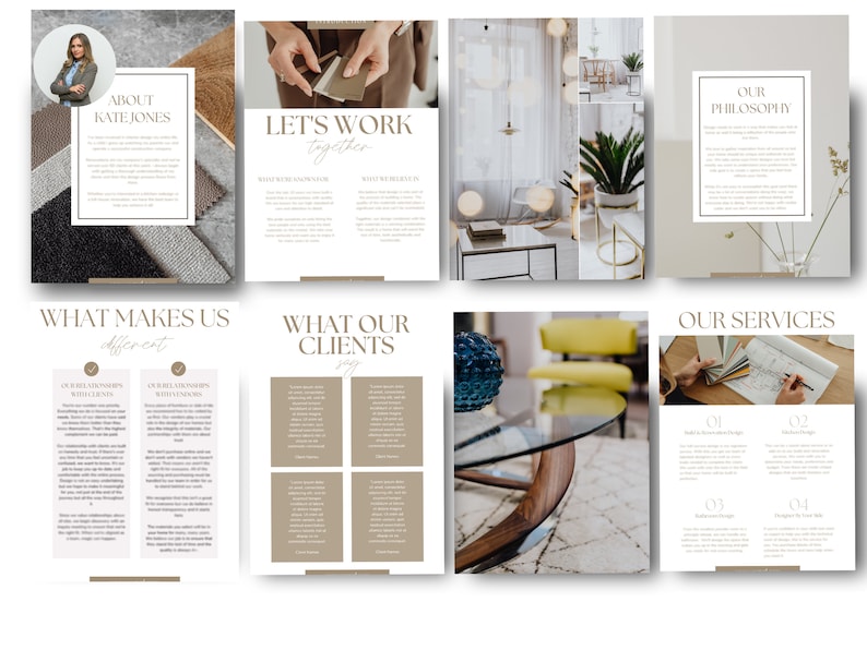 Interior Design Services & Pricing Guide - Fully Editable - Canva ...