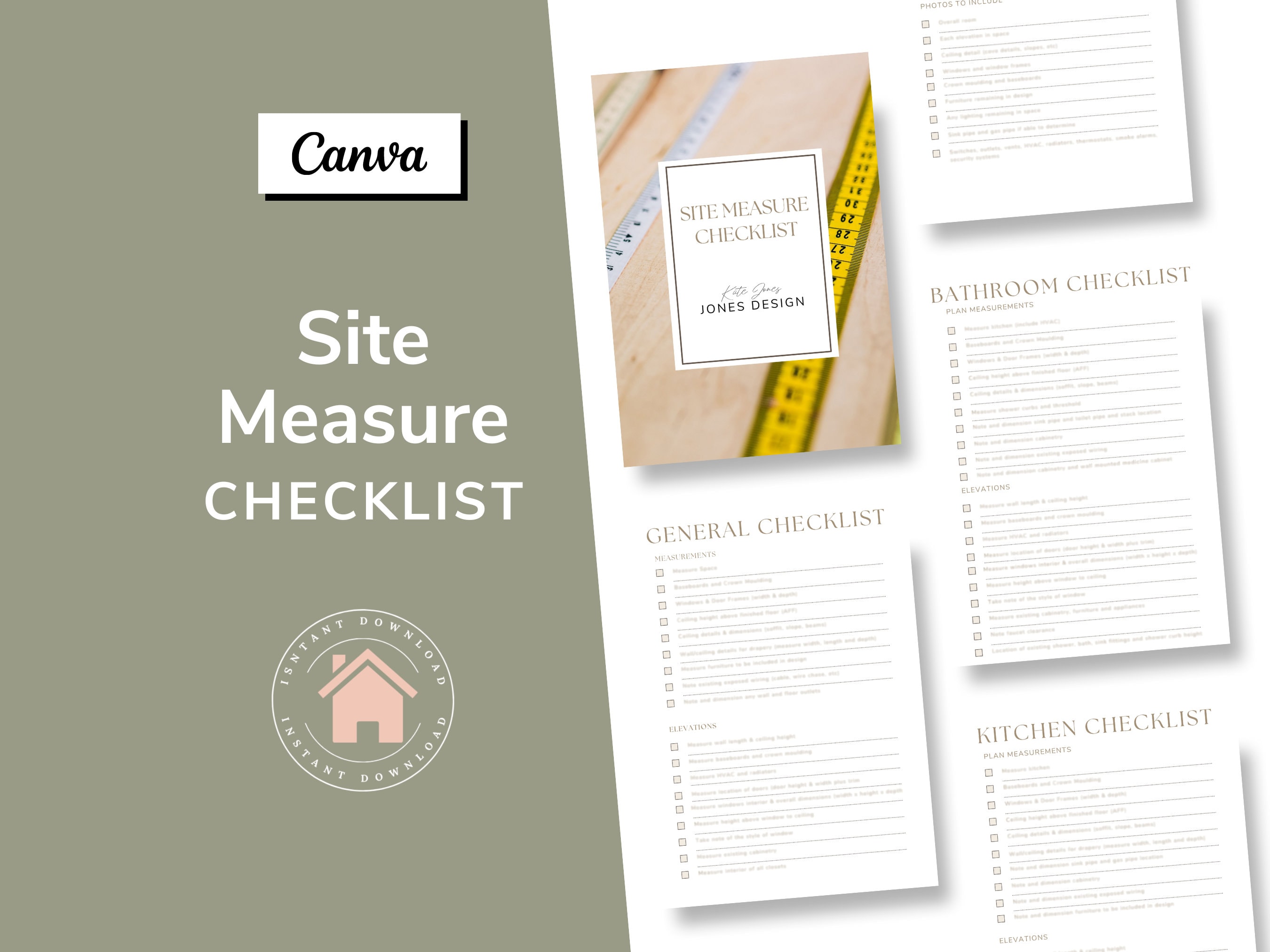 Interior Design Site Measure Checklist - How to Measure a Space ...