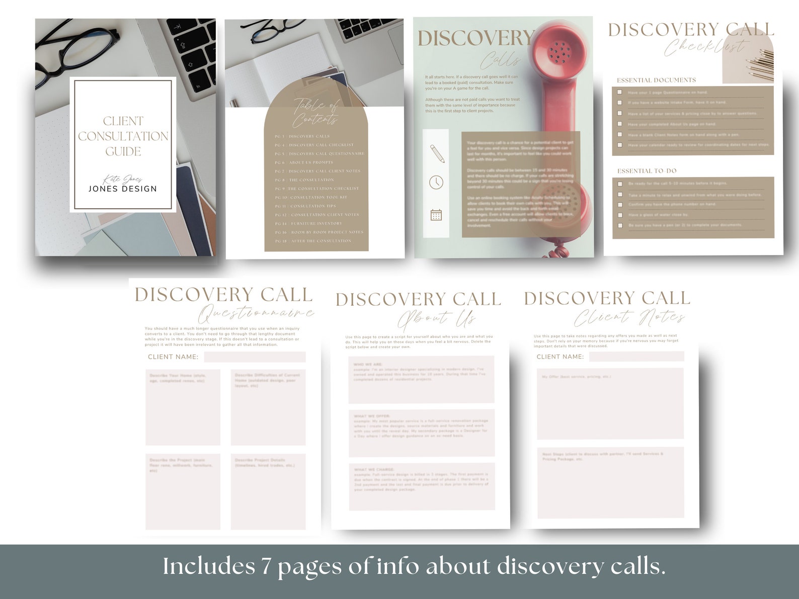 Client Consultation Guide Discovery Call Checklist Canva Template ...