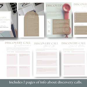 Client Consultation Guide - Discovery Call Checklist - Canva Template - Interior Designer - Etsy