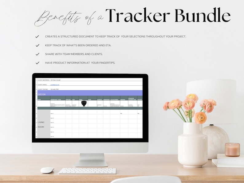 Interior Design Tracker Bundle / Spreadsheet Trackers / Excel - Etsy