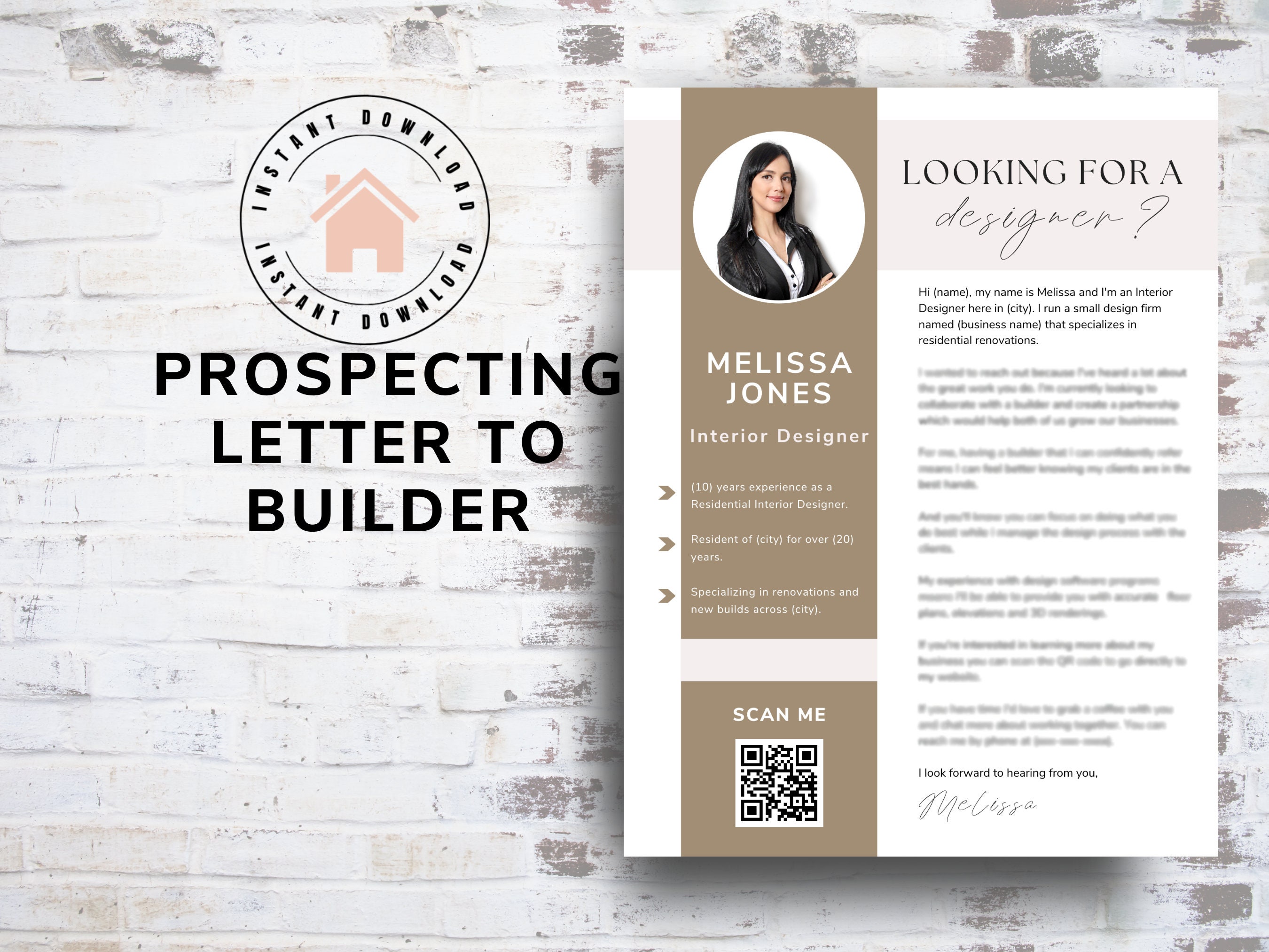 Builder Prospecting Letter / Interior Design Introduction Letter ...