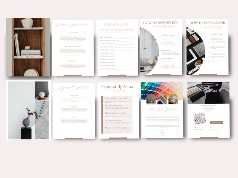 Interior Design Welcome Package Welcome Packet Canva - Etsy