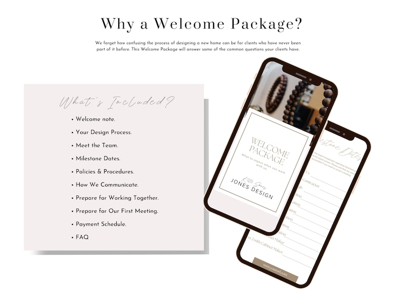 Interior Design Welcome Package - Welcome Packet - Canva Template ...