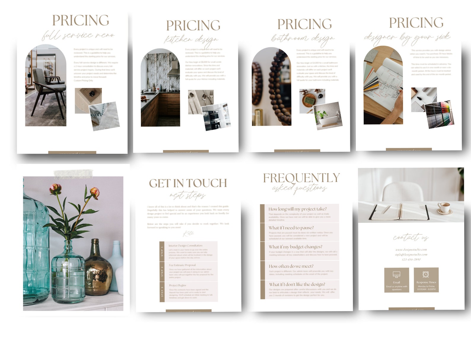 Interior Design Services & Pricing Guide - Fully Editable - Canva ...