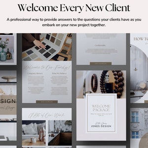 Interior Design Welcome Package - Welcome Packet - Canva Template ...