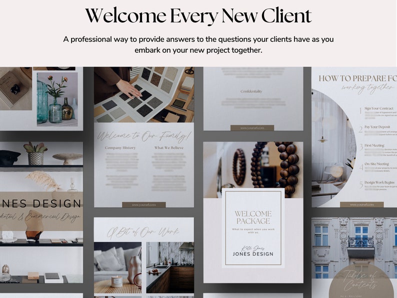 Interior Design Welcome Package Welcome Packet Canva - Etsy