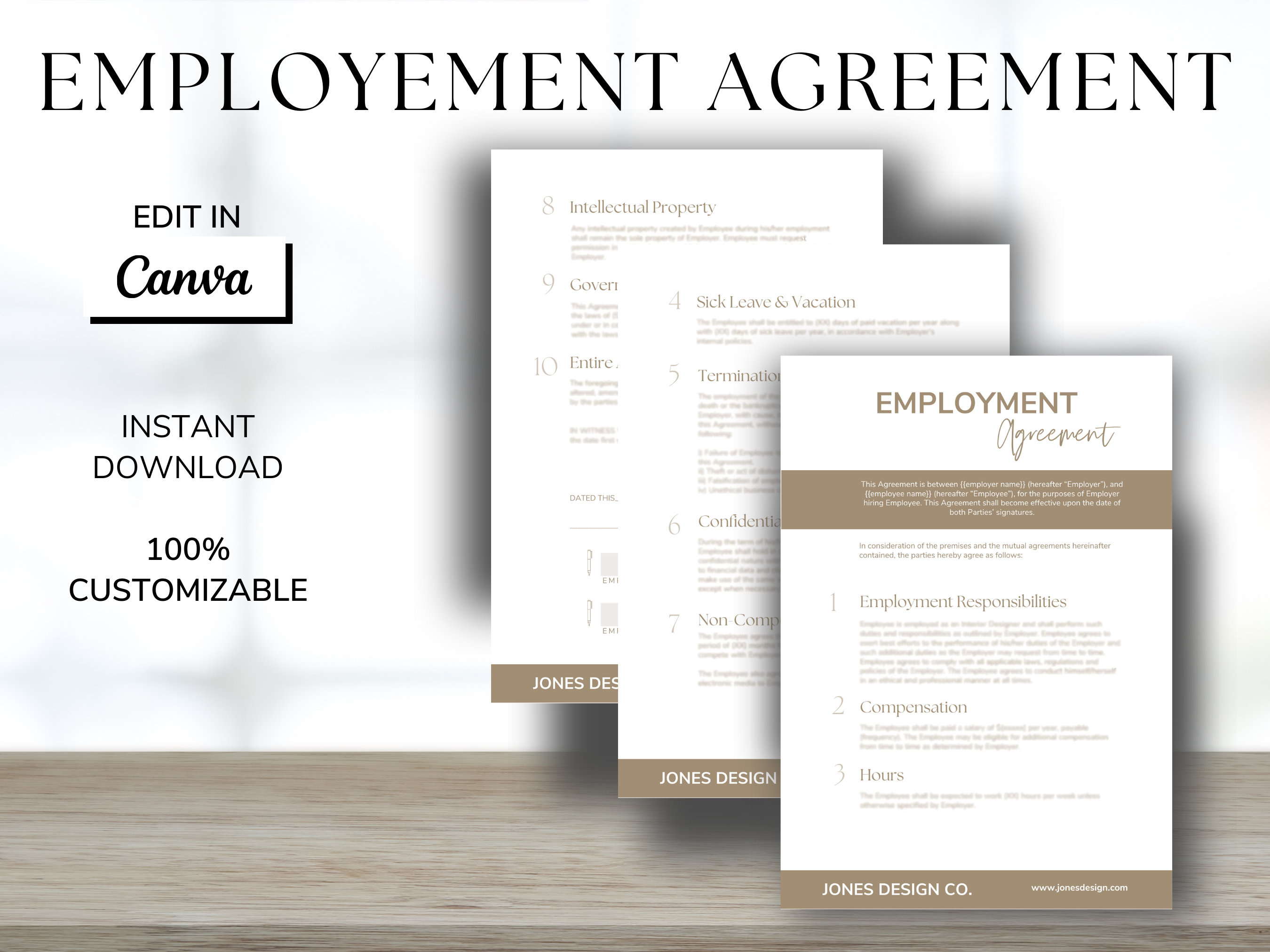 Employment Agreement for Interior Designers - Employment Contract ...