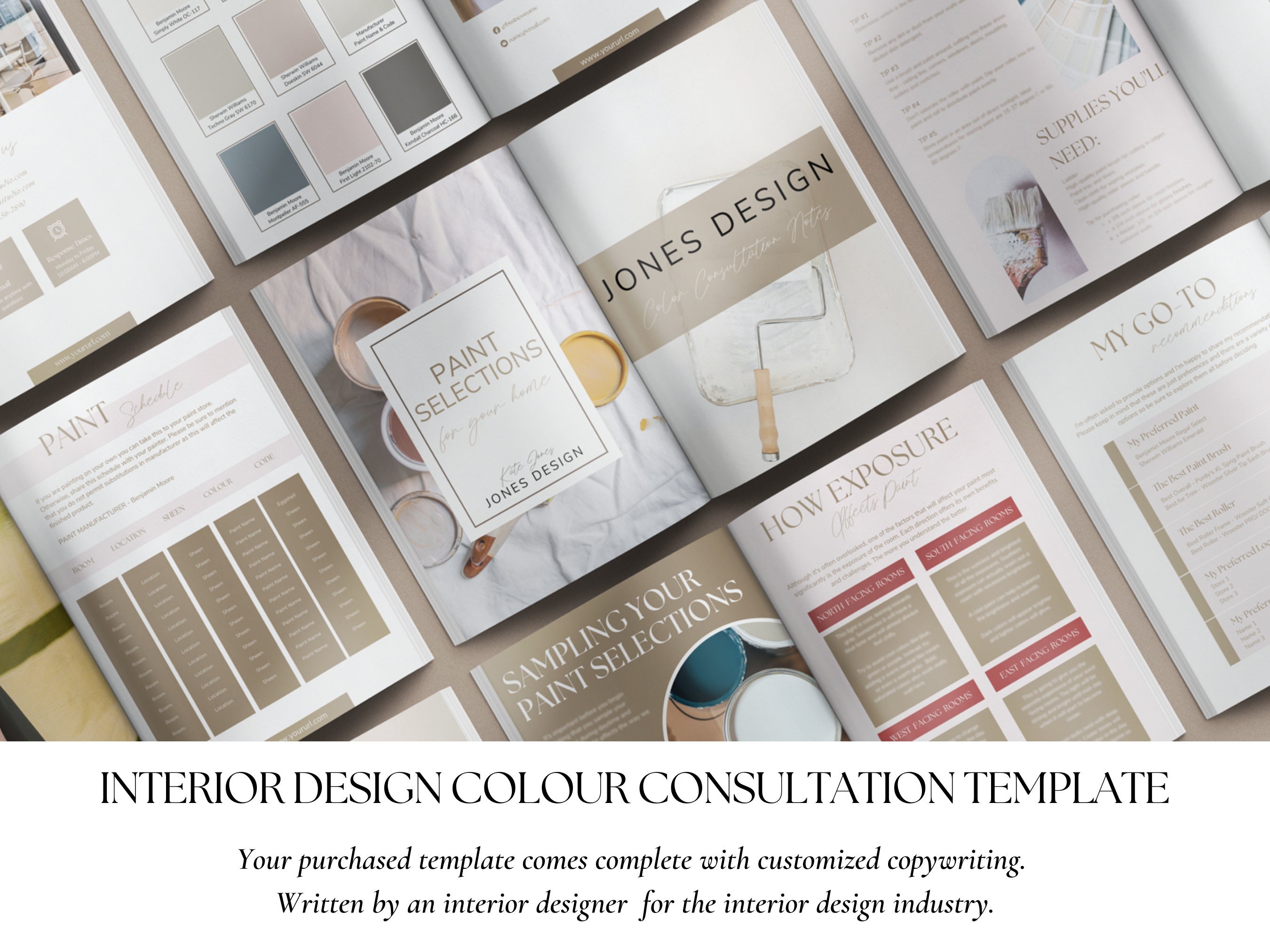 Interior Design Color Consultation Template Fully Editable - Etsy