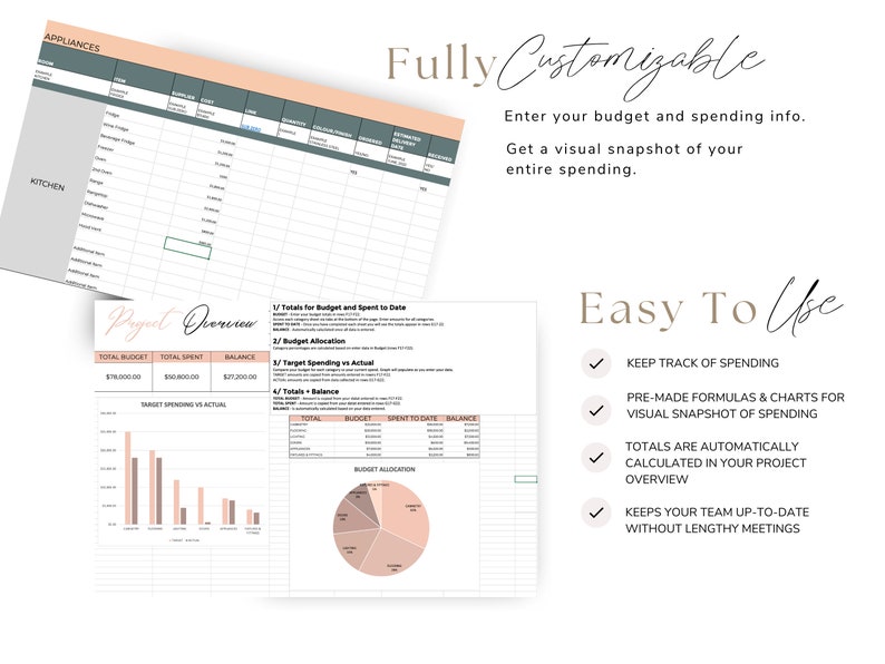 Interior Design Tracker Bundle / Spreadsheet Trackers / Excel ...