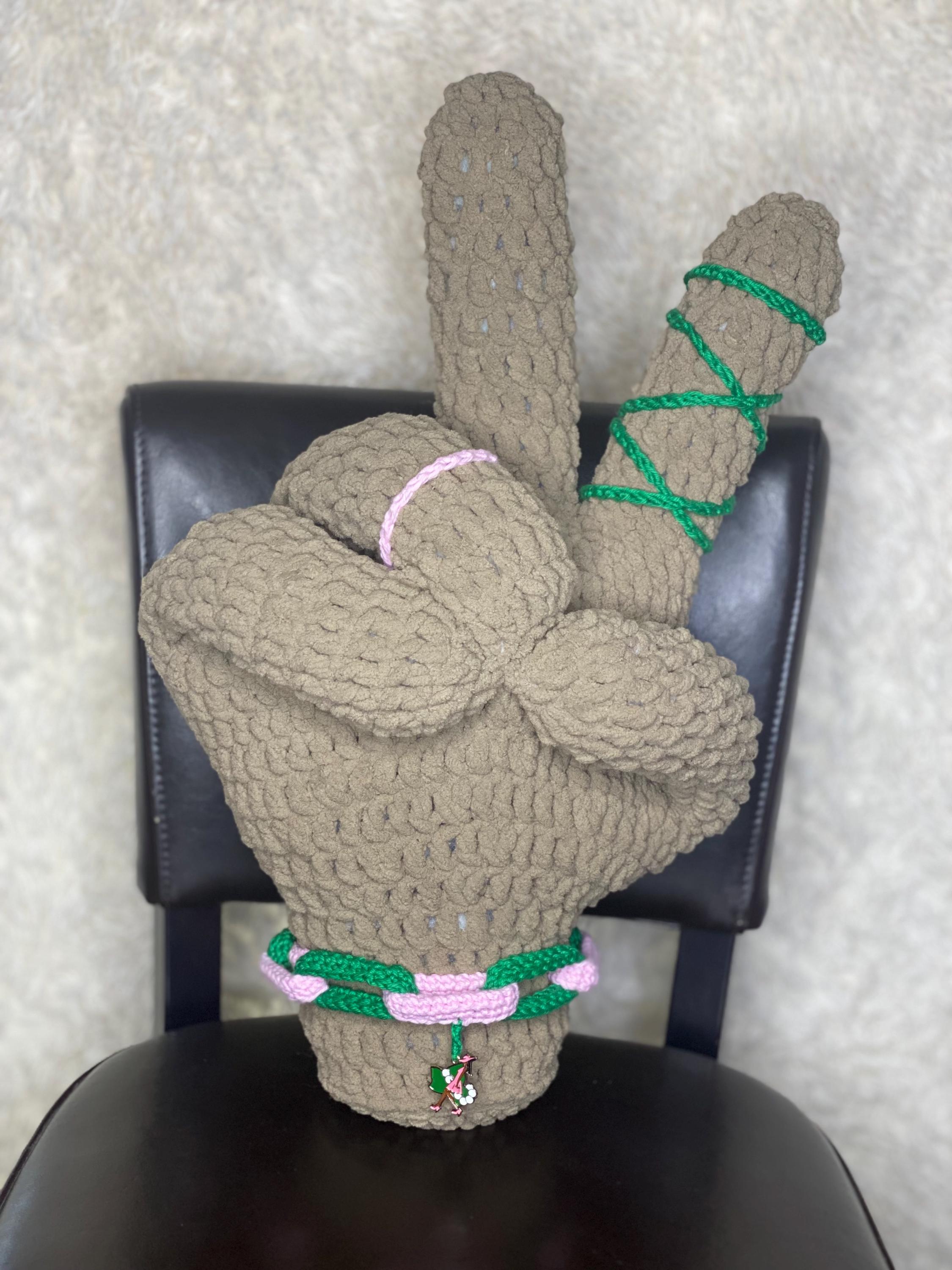 Crochet Decorative Hand Pillow - Etsy