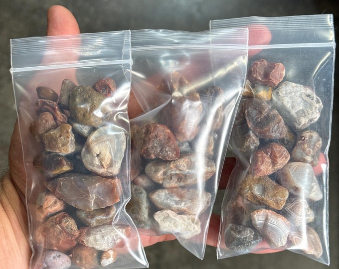 5.0oz Lake Superior Agate Bags | Rough Stones | Taylor's Rocksmithery ...