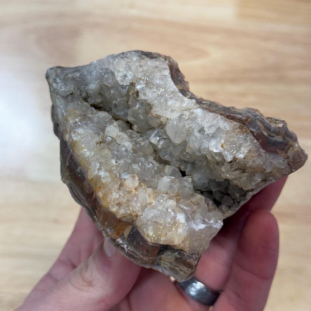 14.4oz Calandria Agate Geode | Rough Stone - Etsy