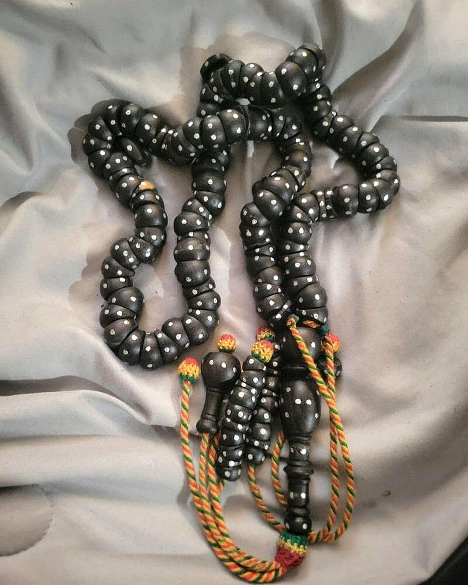Handcrafted Ebony Mala Beads - 100-count Islamic Dhikr Tasbih With ...