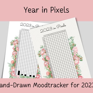 Year in Pixels Mood Tracker Digital Printable - Etsy
