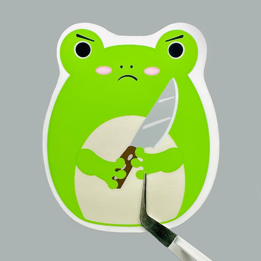 Frog W/knife | Squishmallow Sticker Inspired Design | Laptop Sticker ...