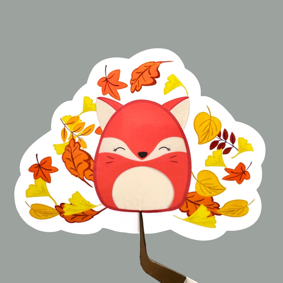 Fall Fox | Squishmallow Sticker Inspired Design | Waterproof - Etsy
