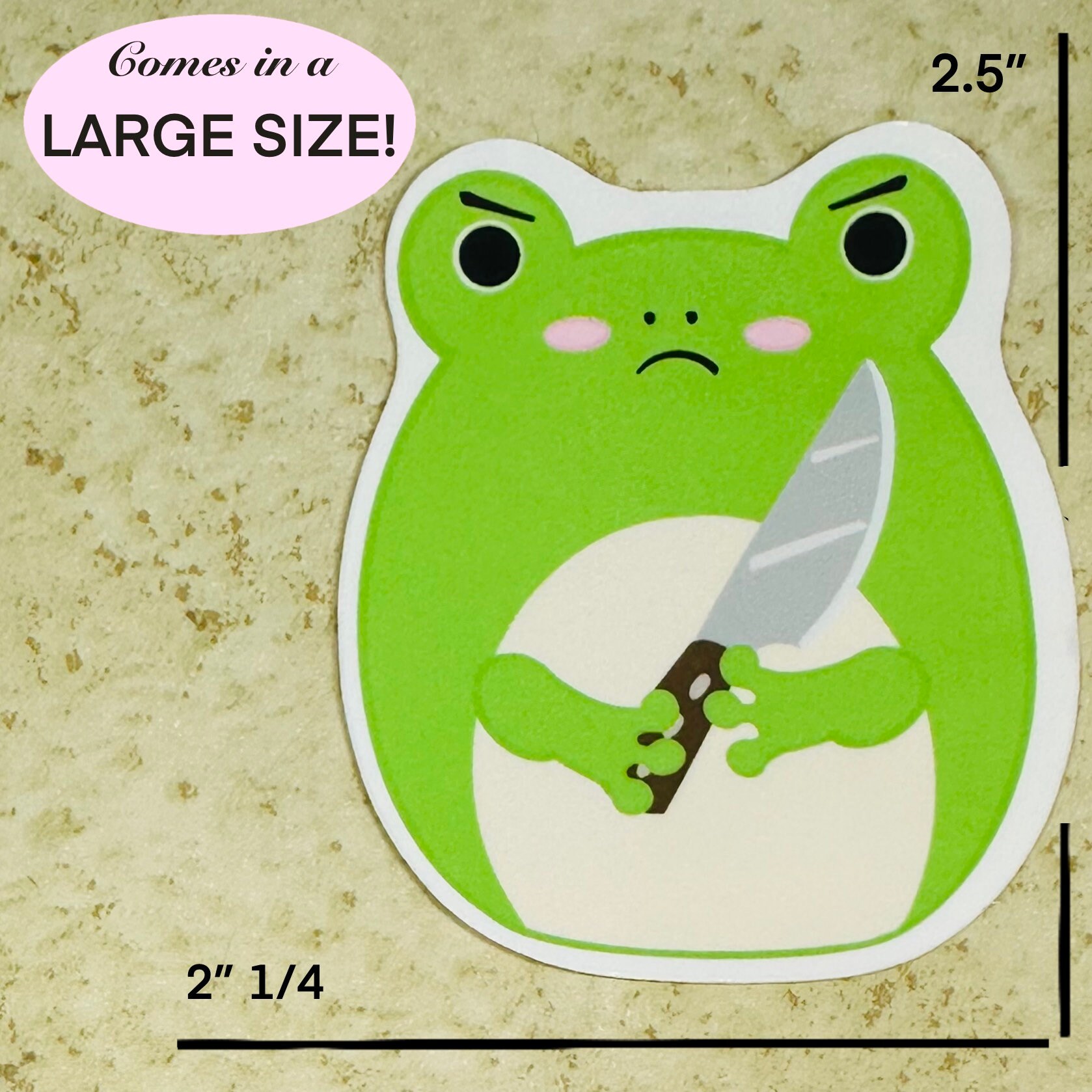 Frog W/knife Squishmallow Sticker Inspired Design Laptop Sticker Cute ...