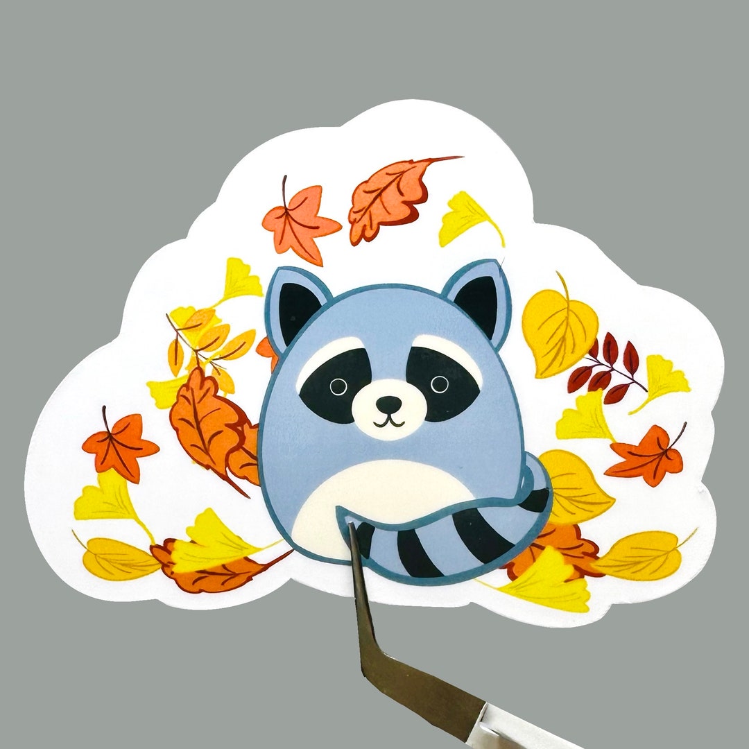 Fall Racoon Squishmallow Sticker Inspired Design - Etsy