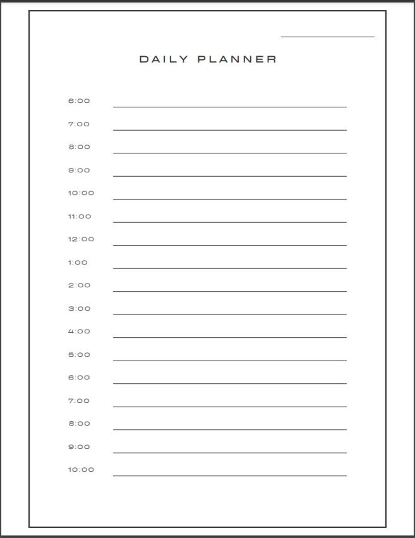 Minimalist Daily Planner - Etsy