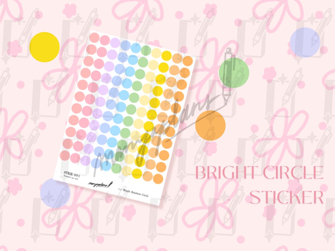 Tiny Dot Printable Stickers- PNG Files to Use With Cutting Machines ...