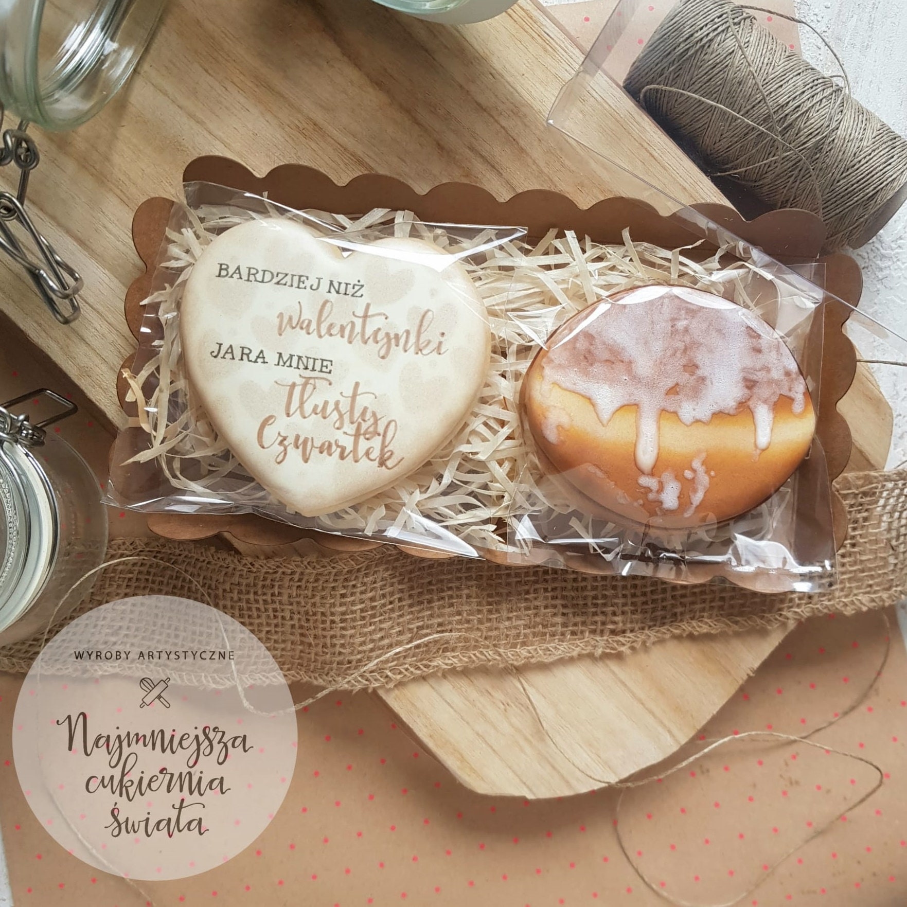 Set of 25 Scalloped Cardboard White-brown Box With Clear Lid for ...