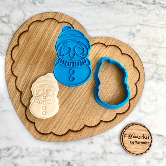 Snowman Cookie Cutter and Stamp - Etsy