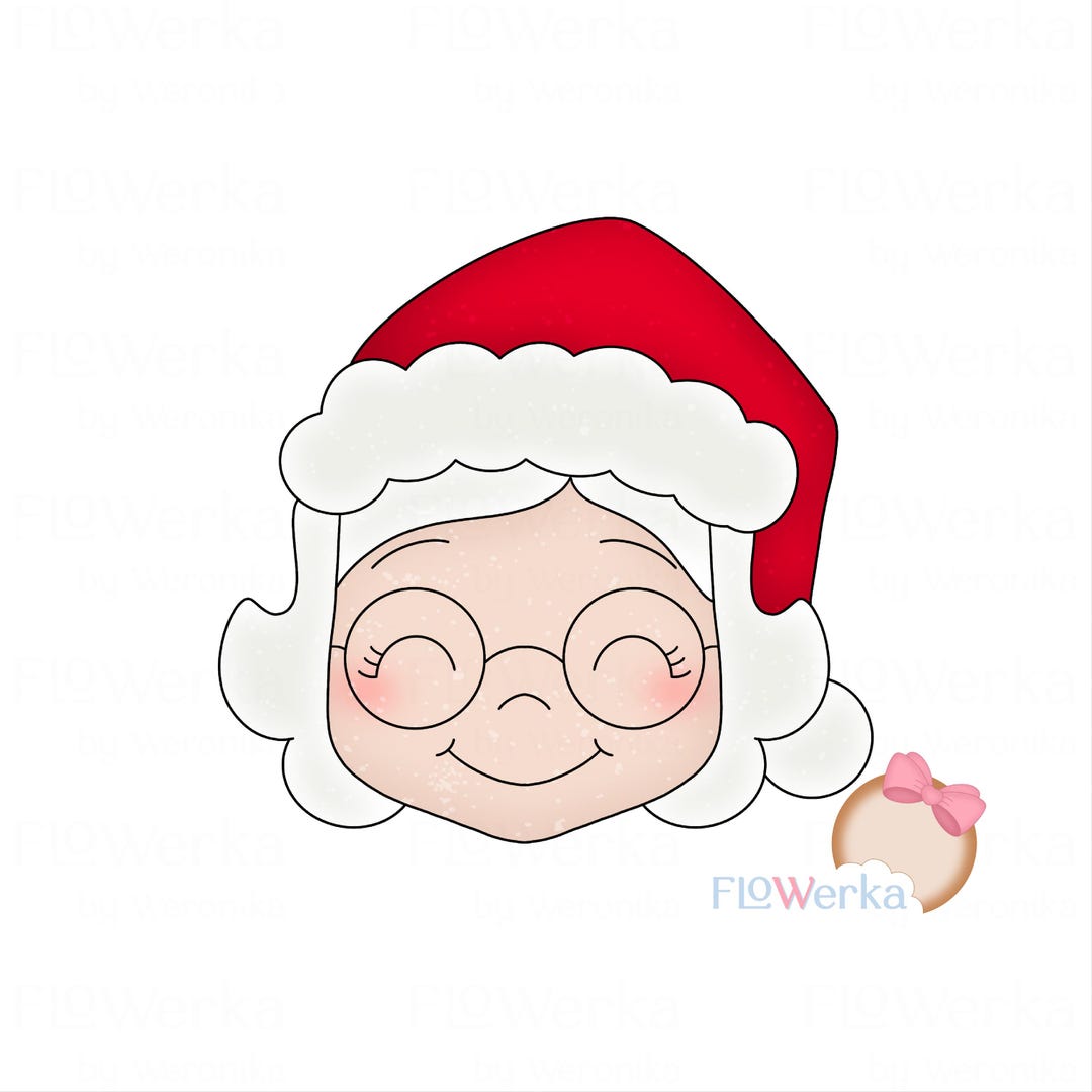 Mrs Claus Head Cookie Cutter - Etsy