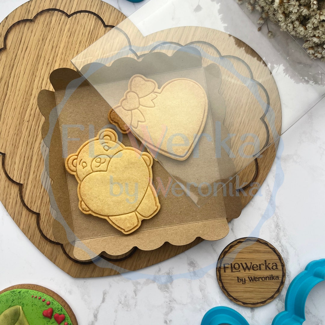 Set of 25 Scalloped Cardboard Box With Clear Lid for Packaging - Etsy