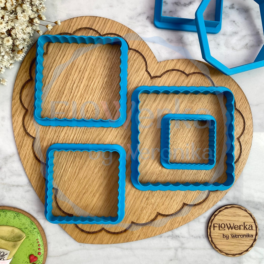 Mini Scalloped Square Plaque Cookie Cutter - Etsy