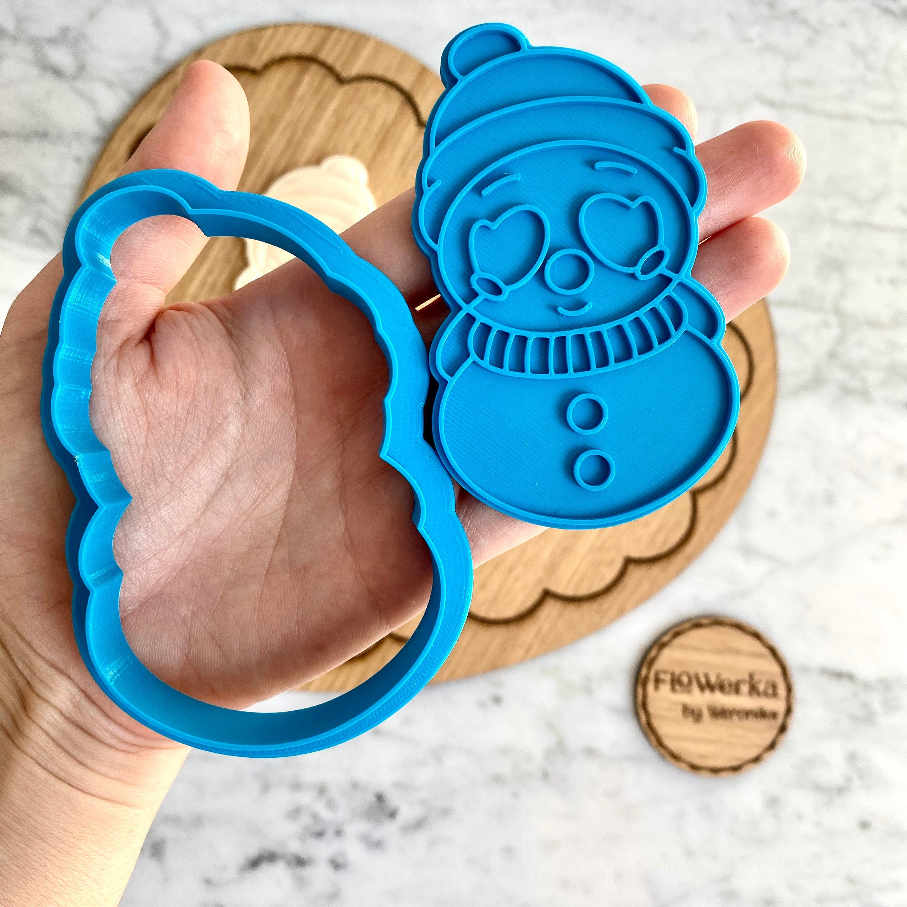 Snowman Cookie Cutter and Stamp - Etsy