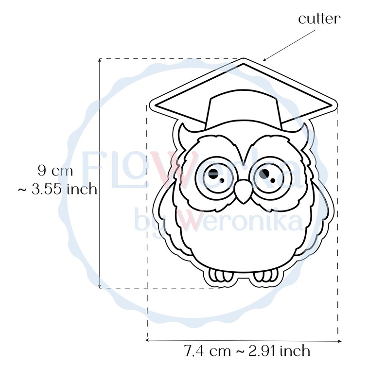 Grad Owl Cookie Cutter and Stamp - Etsy