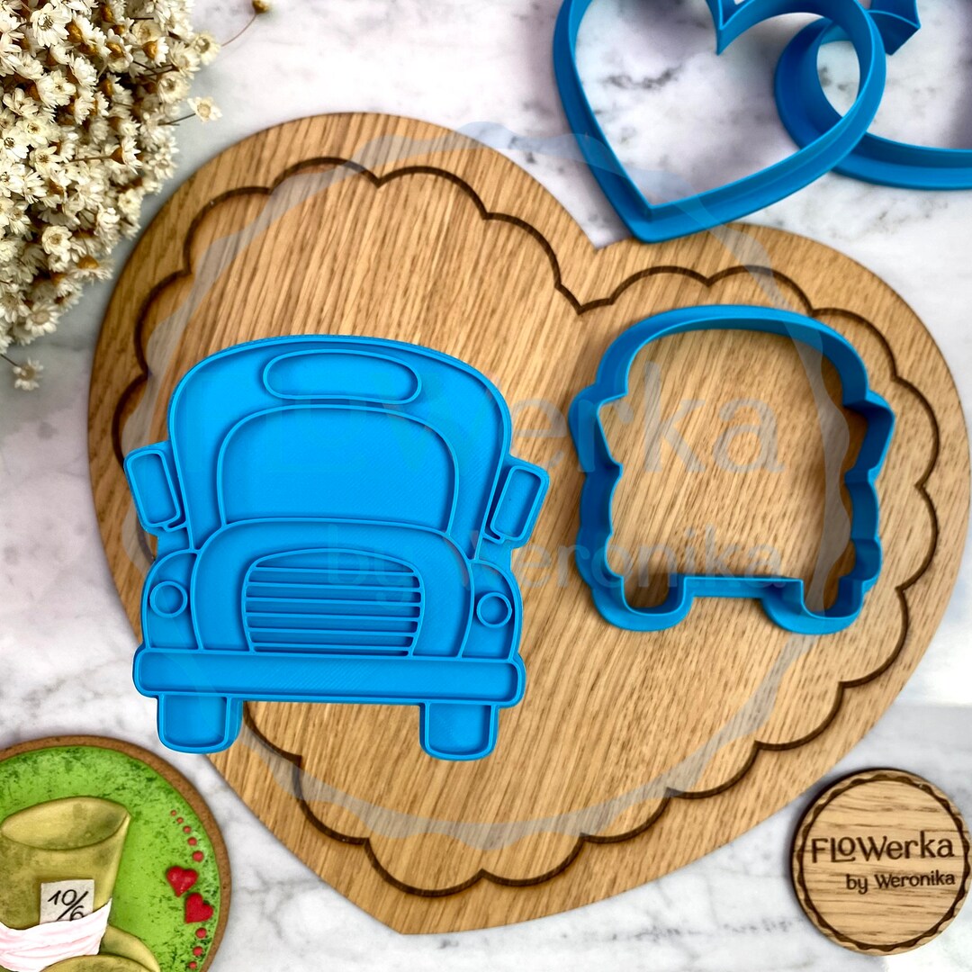 School Bus Cookie Cutter and Stamp - Etsy