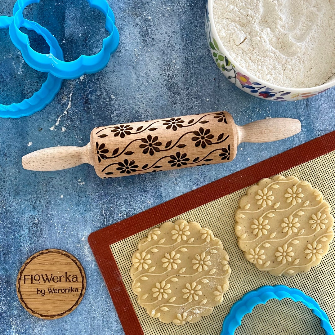 Flowers Mini Engraved Rolling Pin - Etsy