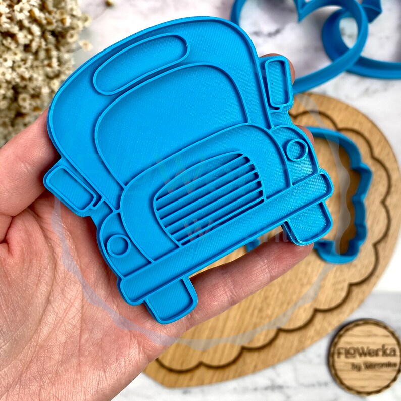 School Bus Cookie Cutter and Stamp - Etsy