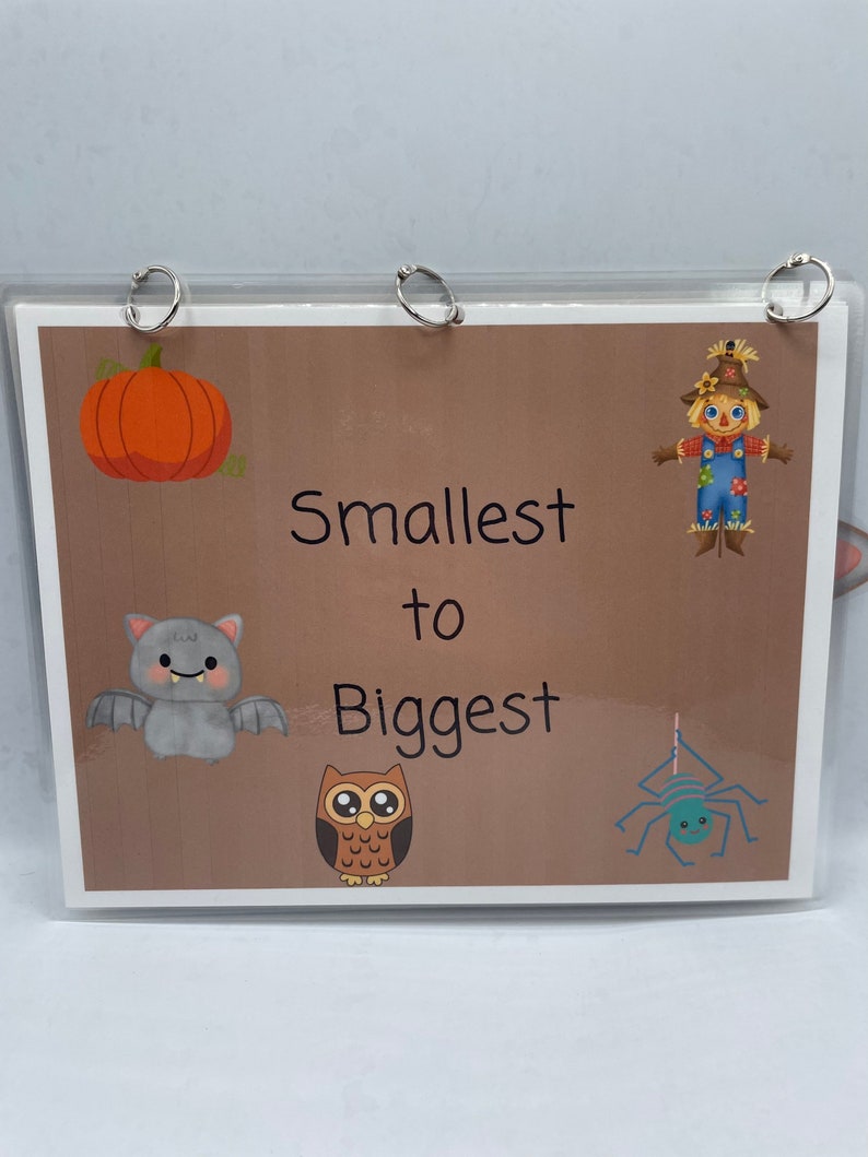 Ordering Smallest to Largest Preschool Activity File Folder Busy Book ...